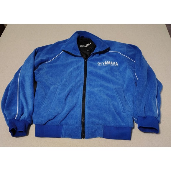 Yamaha | Jackets & Coats | Vintage Yamaha Factory Racing Blue Fleece ...